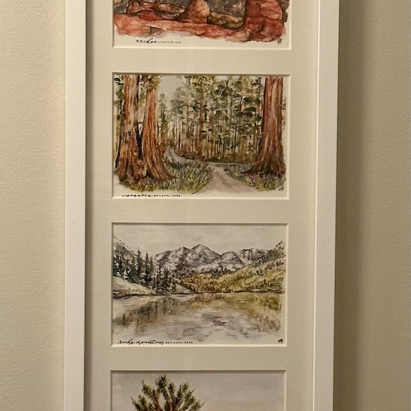 Sequoia National Park Print, Watercolor Painting, Nature Wall Art ...