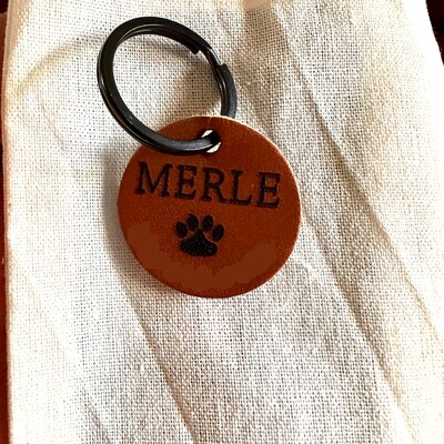 Quiet Dog Tag, Leather Dog Tag, Personalized Leather Dog Tag, Pet ...
