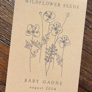 Custom Seed Packet Stamp Wildflower Seed Stamp Seed Labeling Stamp From ...