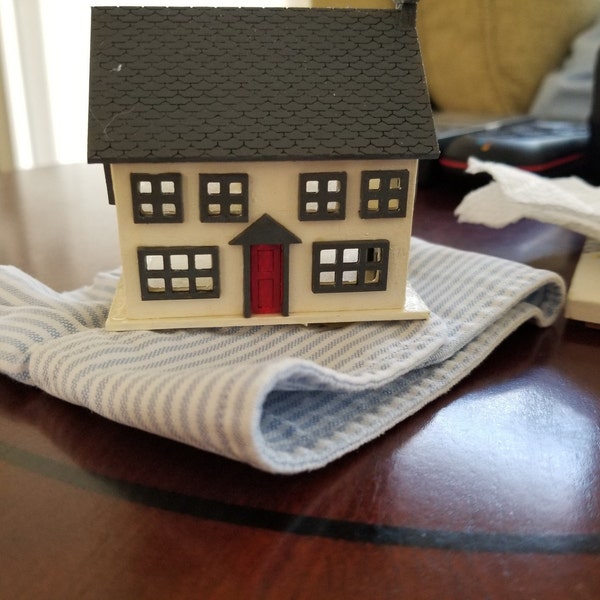 Dollhouse Miniature 1:144 Scale Kit House 2 Story With Fireplace 5 ...