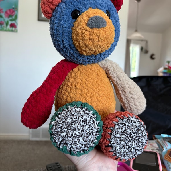 DIGITAL PATTERN: Scrappy Bear Crochet Plushie - Etsy