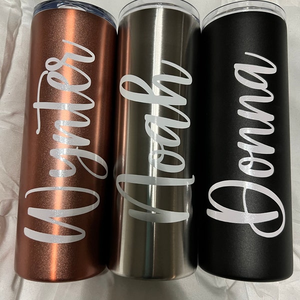 Personalizable Cursive Name Sticker Decals- Tumbler Cup Decal Sticker ...