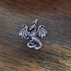 Dragon Charm, Dragon With Wings Charm, Fantasy Charm, Dungeon Charm ...