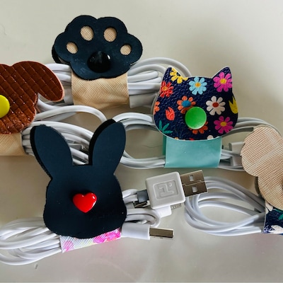 Animal Cable Organizer SVG, Critter Cord Tidy Template, Earphone Holder ...