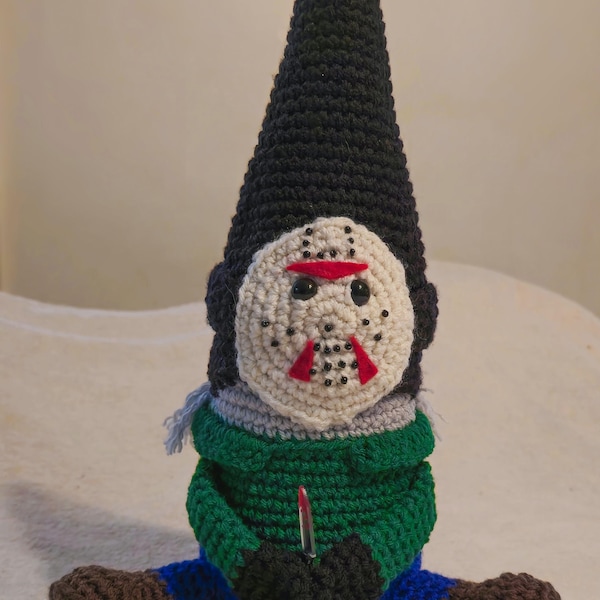 Creepy Gnome With Machete Crochet Pattern Horror Tutorial Gonk Pattern ...