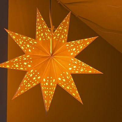 Sliver Edge Hanging Star Lights 23 Paper Star Lamps - Etsy