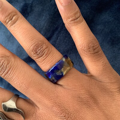 Jolie Tortoise Shell Ring, Classic Tortoise Ring, Resin Ring, Acetate ...