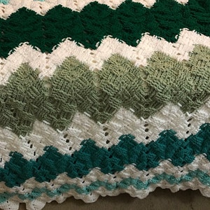 Crochet Pattern: Blanket Peaked Shell Ripple Afghan Includes - Etsy