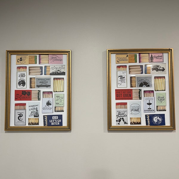 Taylor Swift Themed Matchbox Collection Design Art / in Color - Etsy
