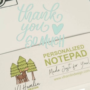 Personalized Notepad Pink Tower Notepad Stationery Gift - Etsy