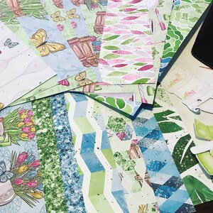 Spring Digital Paper, Floral Digital Paper, Spring Planner, Digital ...