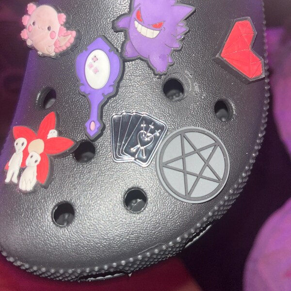 Goth Clog Shoe Charms | Spooky Gothic Accessories - Etsy