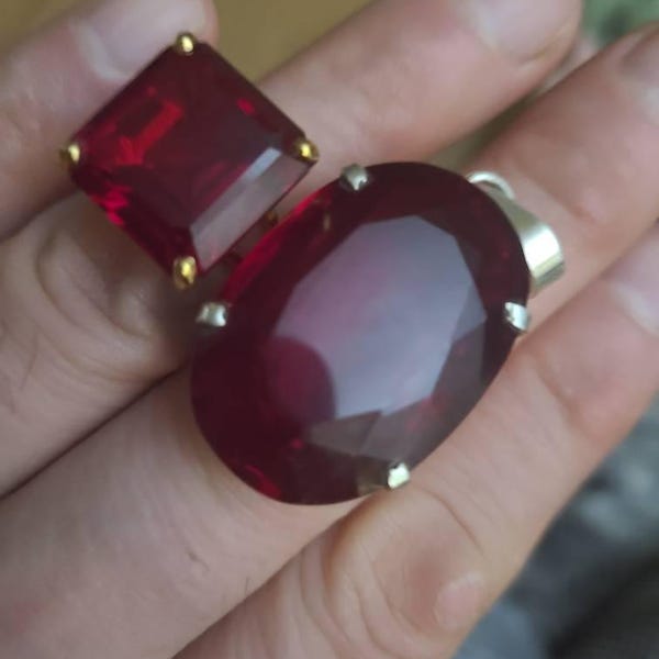 53 Ct Big Size Red Ruby Gemstone Jewelry, Red Ruby Pendant, Red Ruby ...