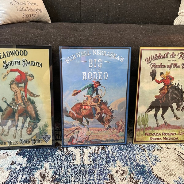 12”x18” Vintage Rodeo Posters Preorder** Will Ship in 2-3 Weeks - Etsy