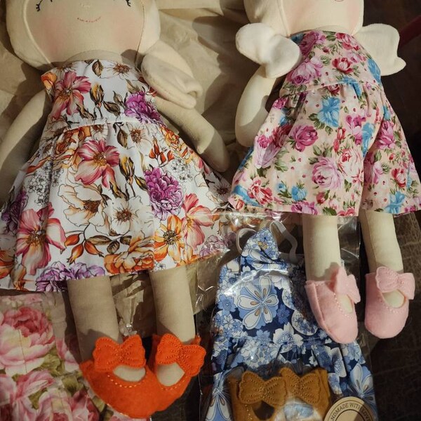 Handmade Rag Doll, Design Your Own Doll, Custom, 40cm (16”), Dress up ...