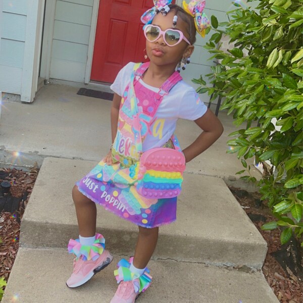 Pastel Just Poppin Pop It Fidget Outfit Overall Skirt Denim Jean ...