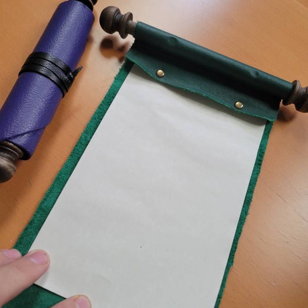 Leather Parchment Scroll- Regular Size - Etsy