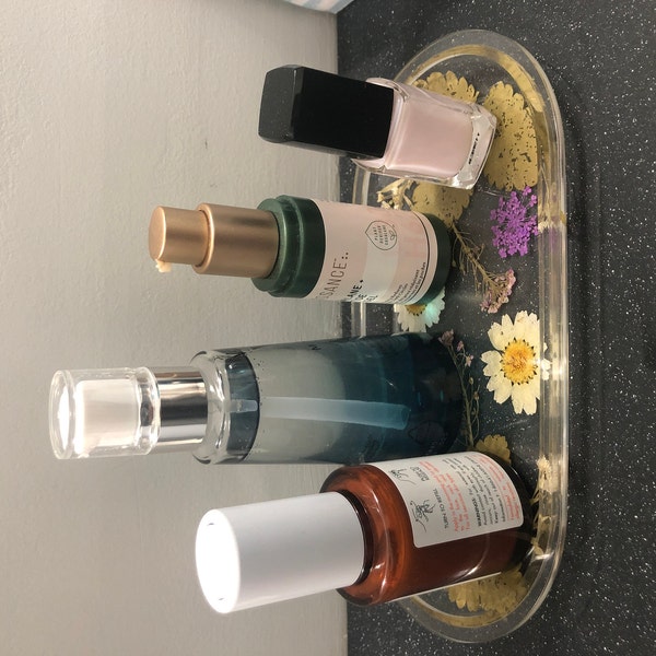 Resin Trinket Tray With Snowflakes, Custom Blue White Resin Rolling ...