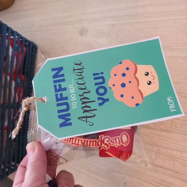 Printable MUFFIN to Do but Appreciate You! Muffin Tag | Instant ...