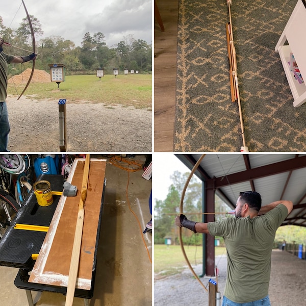 64" You-finish Bow & Arrow Combo - Longbow + 3 Arrows - Etsy