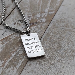 Mens Chain 2mm Silver Mens Box Chain Personalized Chain - Etsy Canada