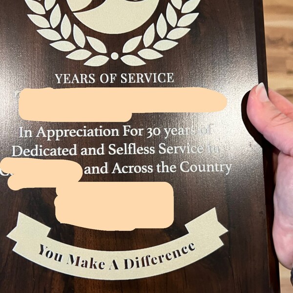 30 Year Work Anniversary Gift Award | Thirty Years of Service Employee ...