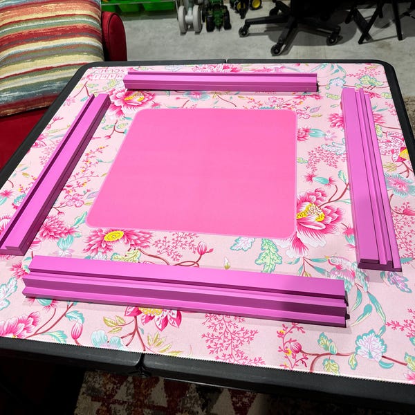Pink Chinoiserie Mahjong Mat, Pink Floral Neoprene Mahjongg Mat, Pink ...