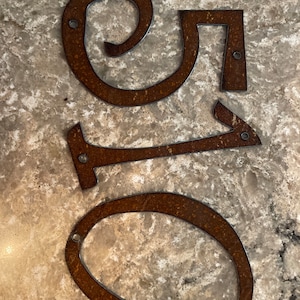 Individual House Numbers OR Letters Rustic Metal 4 Inch TO - Etsy