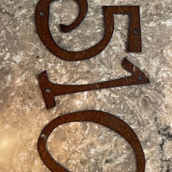 Rustic Metal - 4 Inch TO 8 Inch - Individual House Numbers - Size ...