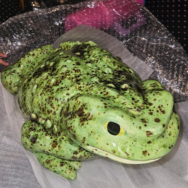 CUSTOM Painted Ceramic Arnel Toad Toilet Paper Holder LARGE - Etsy