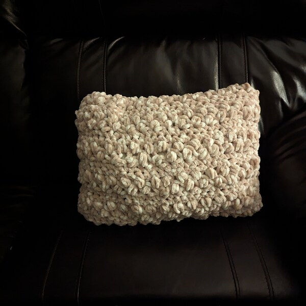 Crochet Chunky Pillow Cover Pattern, Crochet Throw Pillow Cover ...