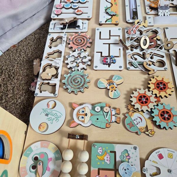 LARGE Busy Board Toddler, Montessori Toys, 1st Birthday Gift, Toddler ...