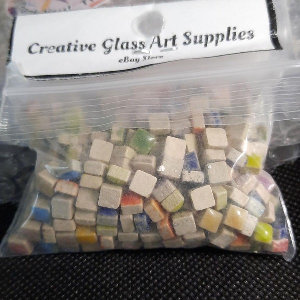 5 Mm Tiny Micro Ceramic Mosaic Tile Pieces - Mixed Colors - 2 Oz ...