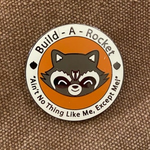 Rocket Raccoon 1.5 Round Hard Enamel Comic Pin, Black Nickel Plating - Etsy