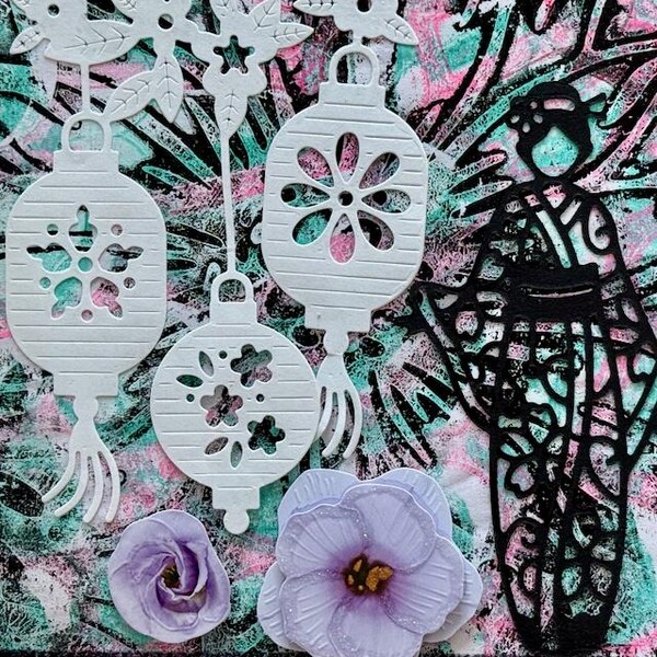 Japanese, Chinese Geisha Die Cut Paper Girl, 5 Pieces, 4" Tall ...