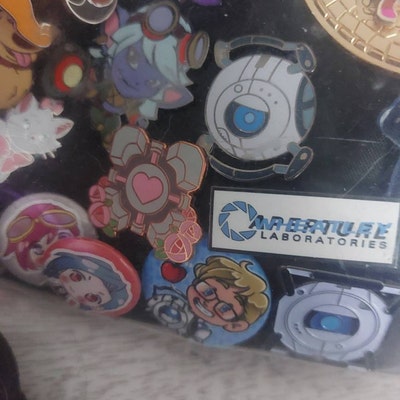 Floral Companion Cube 1.25 Inch Enamel Lapel Pin - Etsy