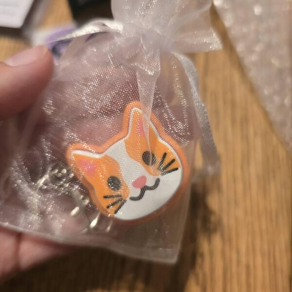 Cat Fidget Clicker Keychain, Cute 3D Printed Clicky Fidget, Stress ...