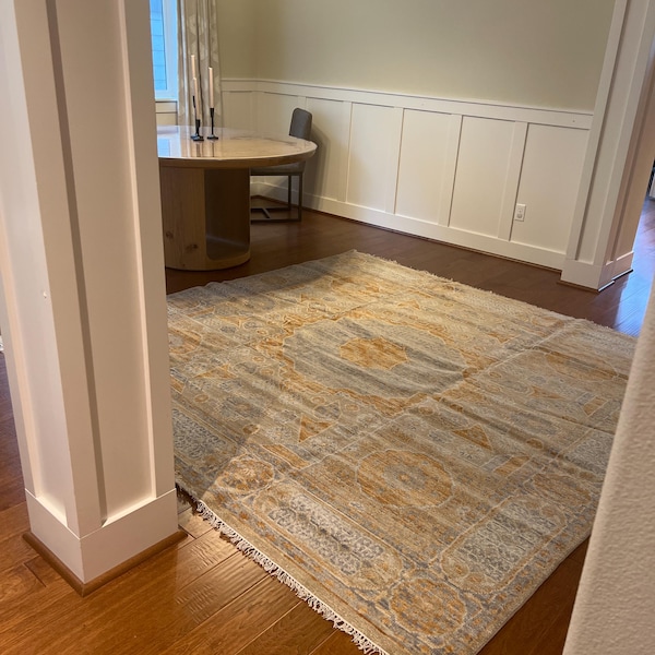 Handwoven Vintage Boho Rugs | Kilim Scandinavian Handmade Neutral Rugs ...