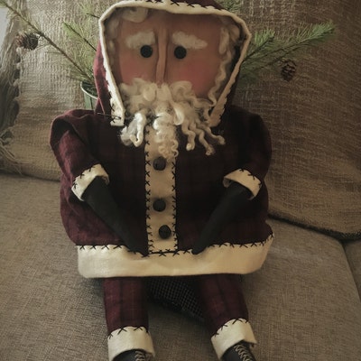 Olde St. Nick EPATTERN Primitive Country Christmas Santa Claus Cloth ...