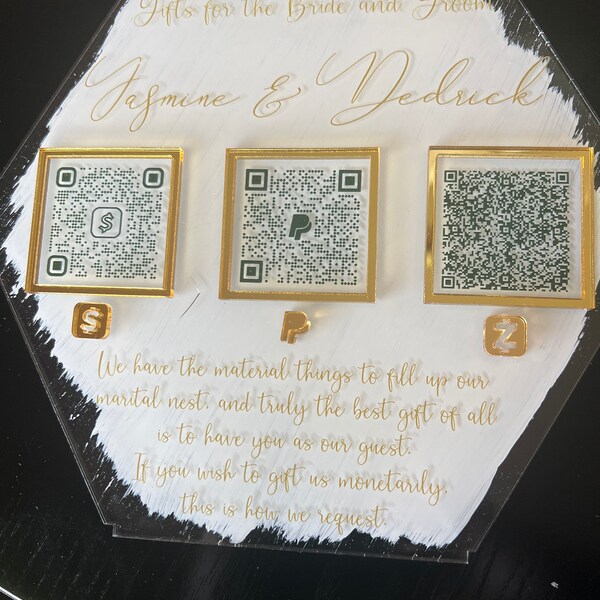 Honeymoon Fund Acrylic QR Sign / Custom Scan to Pay Sign - Etsy