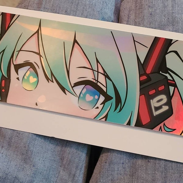 Miku Holographic Vinyl Sticker v2 Vocaloid Hatsune Miku Peeker Sticker ...