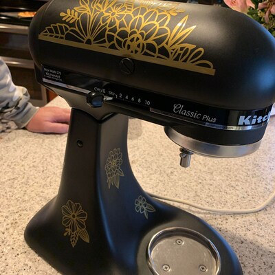 Floral Inspired Design Kitchenaid Mixer Decal Sticker Kitchen Mixer ...