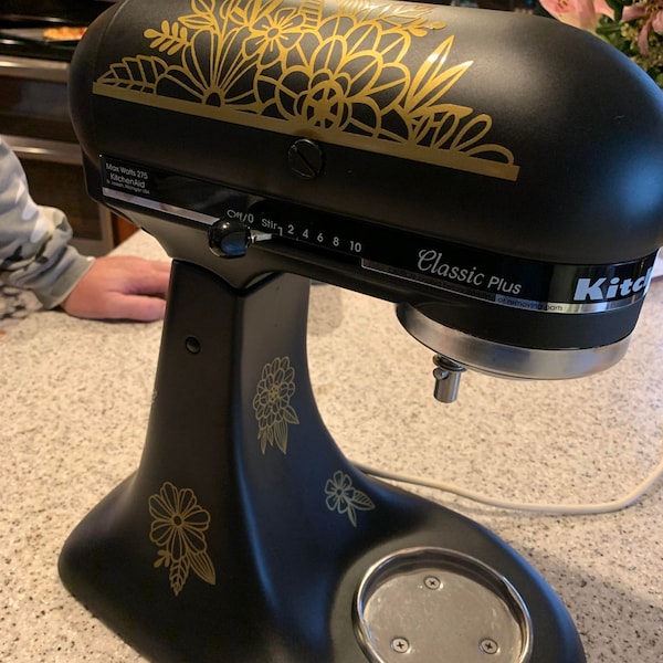 Floral Inspired Design Kitchenaid Mixer Decal Sticker| Kitchen Mixer ...
