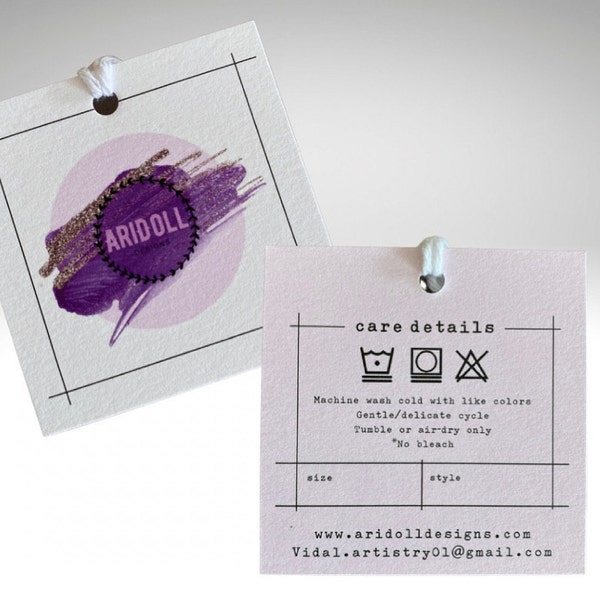 Custom Clothing Tags: Personalized Textile Labels, Swing Tags - Etsy