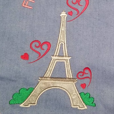Paris Embroidery Design Eiffel Tower Designs Instant Digital Download ...
