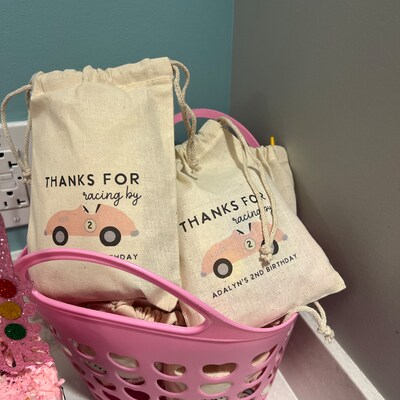 Race Car Birthday Bag Kids Birthday Favors customized Goodie Bag custom ...