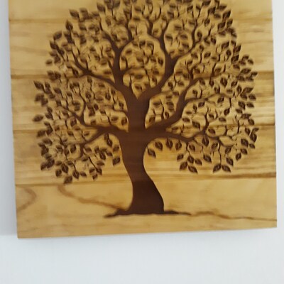 Tree of Life Wooden Sign Tree Wall Hanging Laser Engraved - Etsy