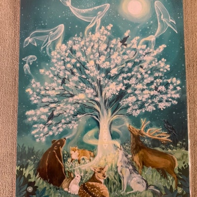 Tree of Life Alchemy Elements, Fine Art Print From Original Painting ...