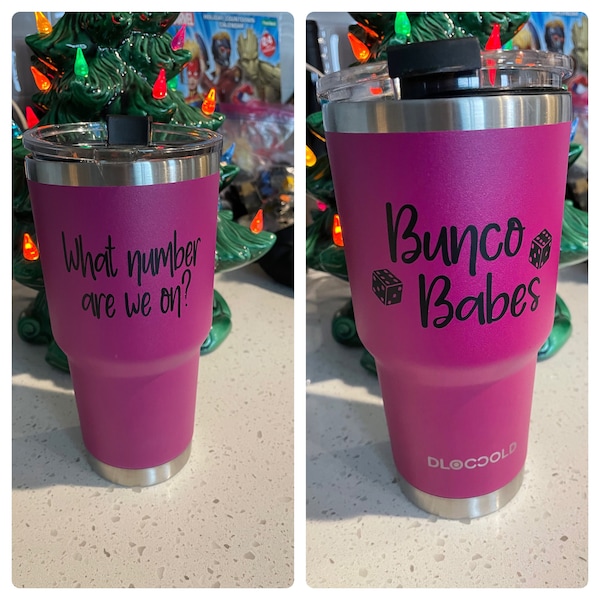 Bunco Babes Wine Tumbler Decal, Bunco Queen, Dice Game Vinyl Sticker ...