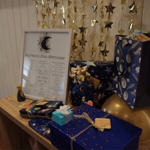 Pink Celestial Baby Shower Book Request Pink Moon Books for | Etsy UK